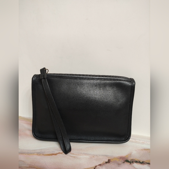 Coach | Bags | Vintage Coach Ziptop Clutch No 9972 Black Euc | Poshmark